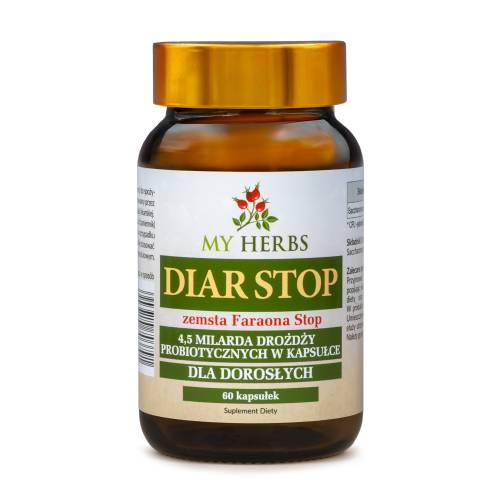 DIAR STOP PROBIOTYK - ZEMSTA FARAONA STOP 60 KAPS My Herbs